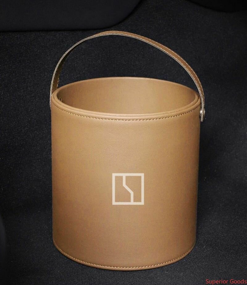 Zeekr 001 Кожаная автомобильная корзина для мусора и хранения-без крышки