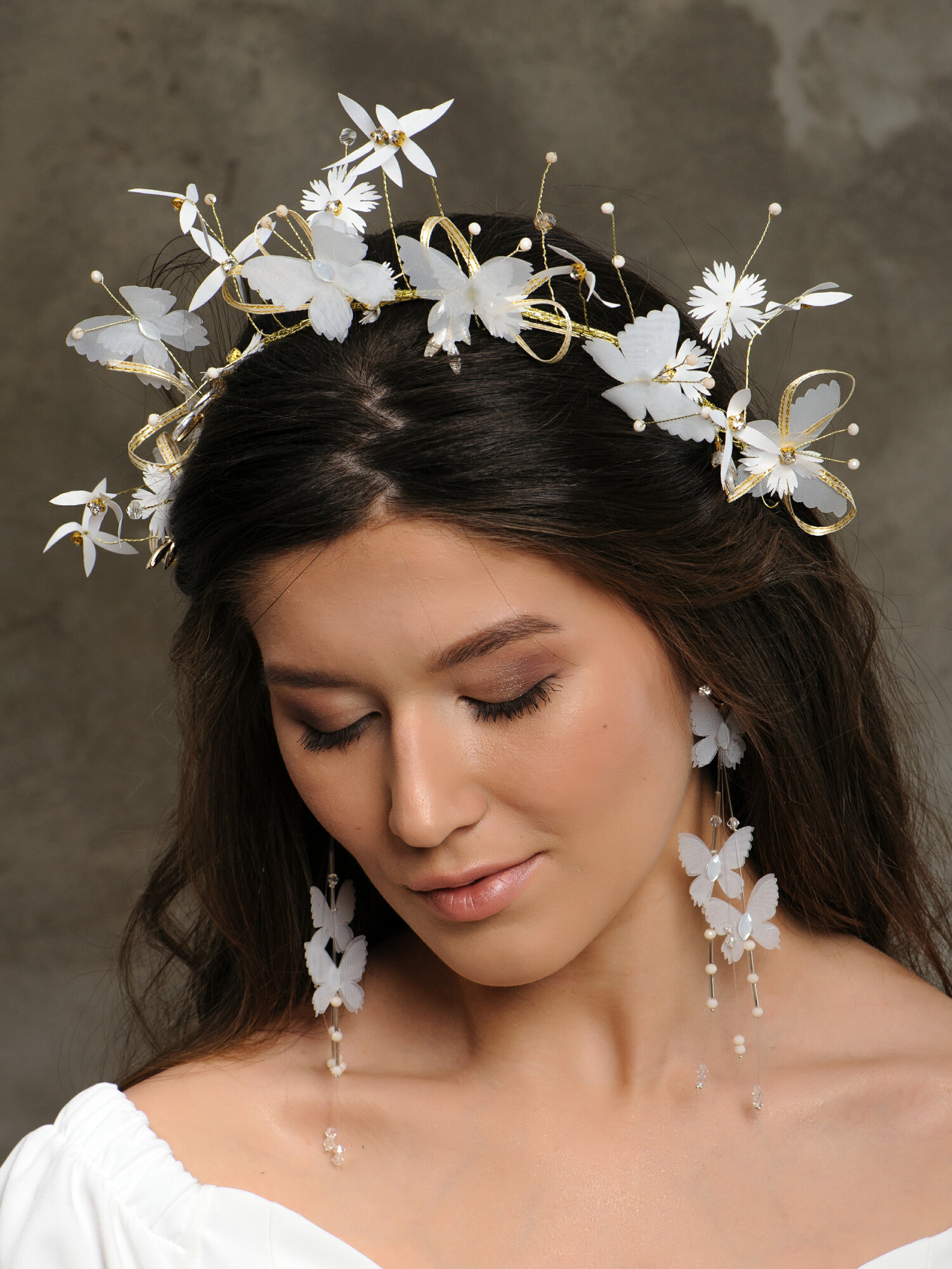 Диадема свадебная и клипсы женские LUMINA