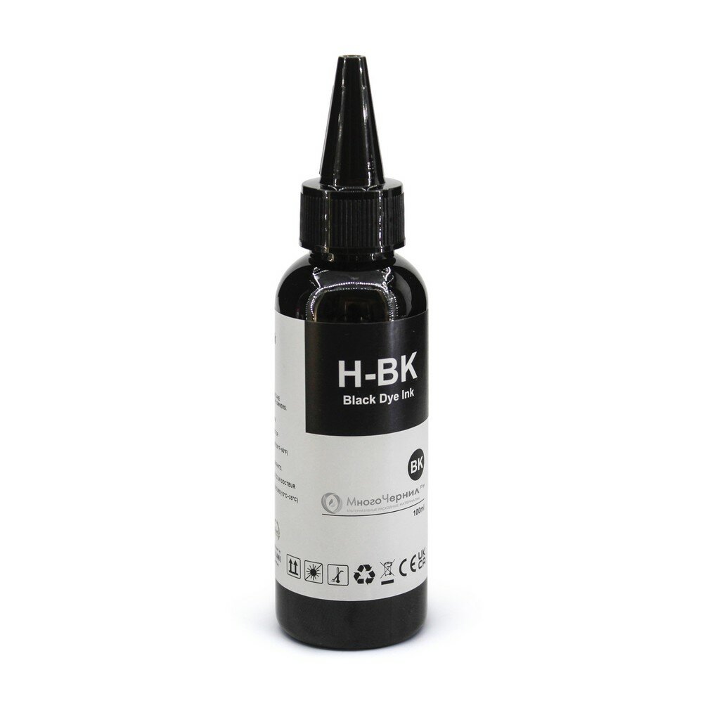 Чернила для HP OfficeJet Pro 8210, 8710, 7740, 7720, 8740, 8720, 8730, 7730, 8725, 8218, 8715 (для заправки картриджей 953, 957 - L0S58AE, L0S70AE, L0R40AE), Black черные, водные Inktron 100 мл, ink. H953D. BK.100