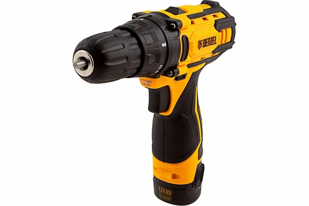Шуруповерт аккумуляторный 12В 1*1,5Ач Li-Ion 1500об/мин 15Нм ЗУ CDL-12CB DENZEL