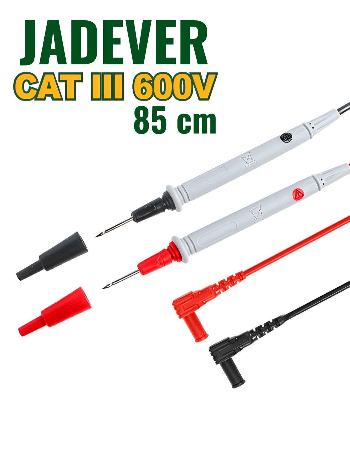 Щупы для мультиметра JADEVER 600V, длина 85 см, универсальные, щуп 13 см