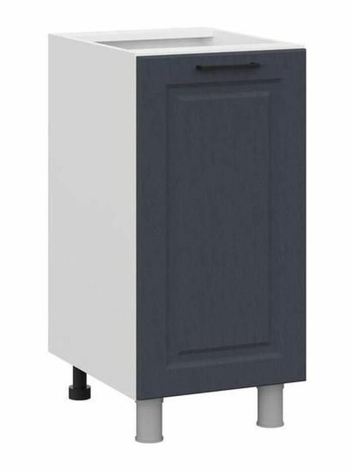 Кухонный модуль напольный, стол Шервуд с полками, с доводчиками, 40х50.6х82.4 см, Белый / Шато индиго