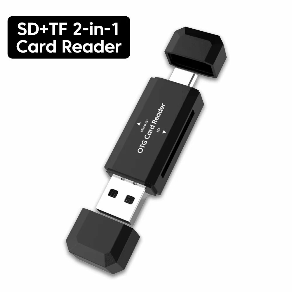 Пять в одном с USB3.0 / Micro адаптер OTG Micro SD карта считыватель USB флэш - накопитель памяти TF считыватель карт ПК ноутбук аксессуары 2 in 1 Black USB2.0