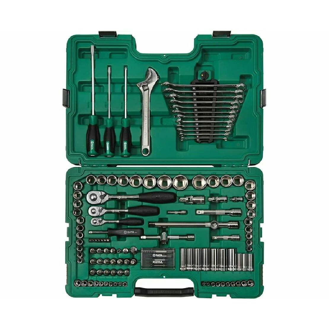 Набор инструментов Sata 120 предметов под воротки 1/4, 3/8 и 1/2 дюйма