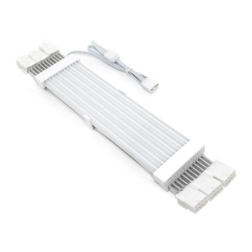 Удлинительный кабель питания для материнской платы 24pin, видеокарты 8pin, подсветки, 3x8pin