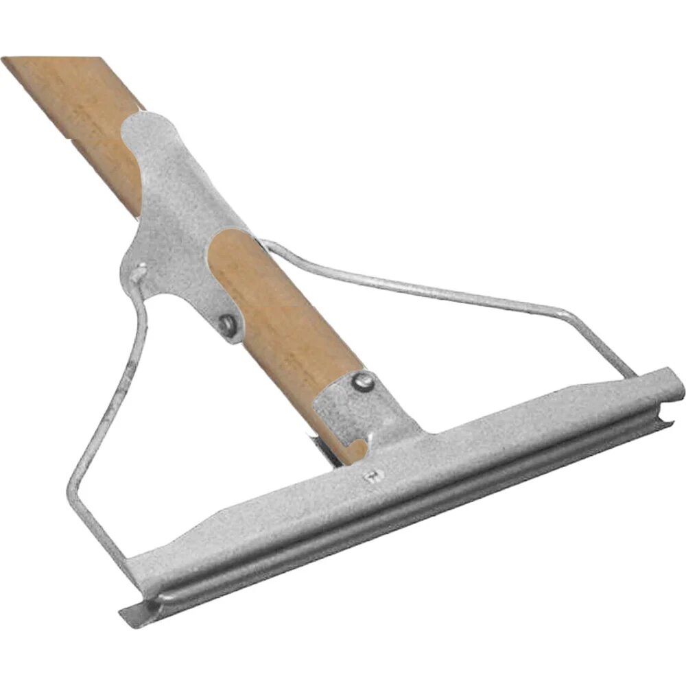 Офисмаг Швабра для пола с металлическим зажимом, деревянный черенок 120 см, рабочая часть 20 см 606626