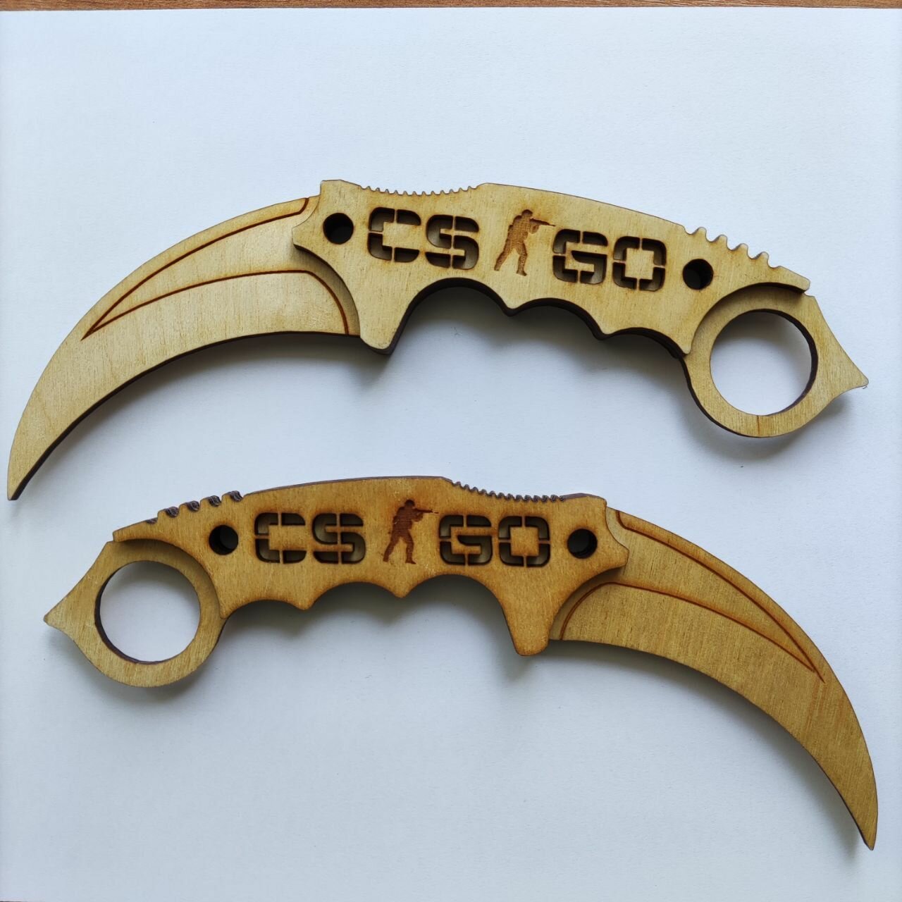 Игрушечный нож керамбит из фанеры. CS GO