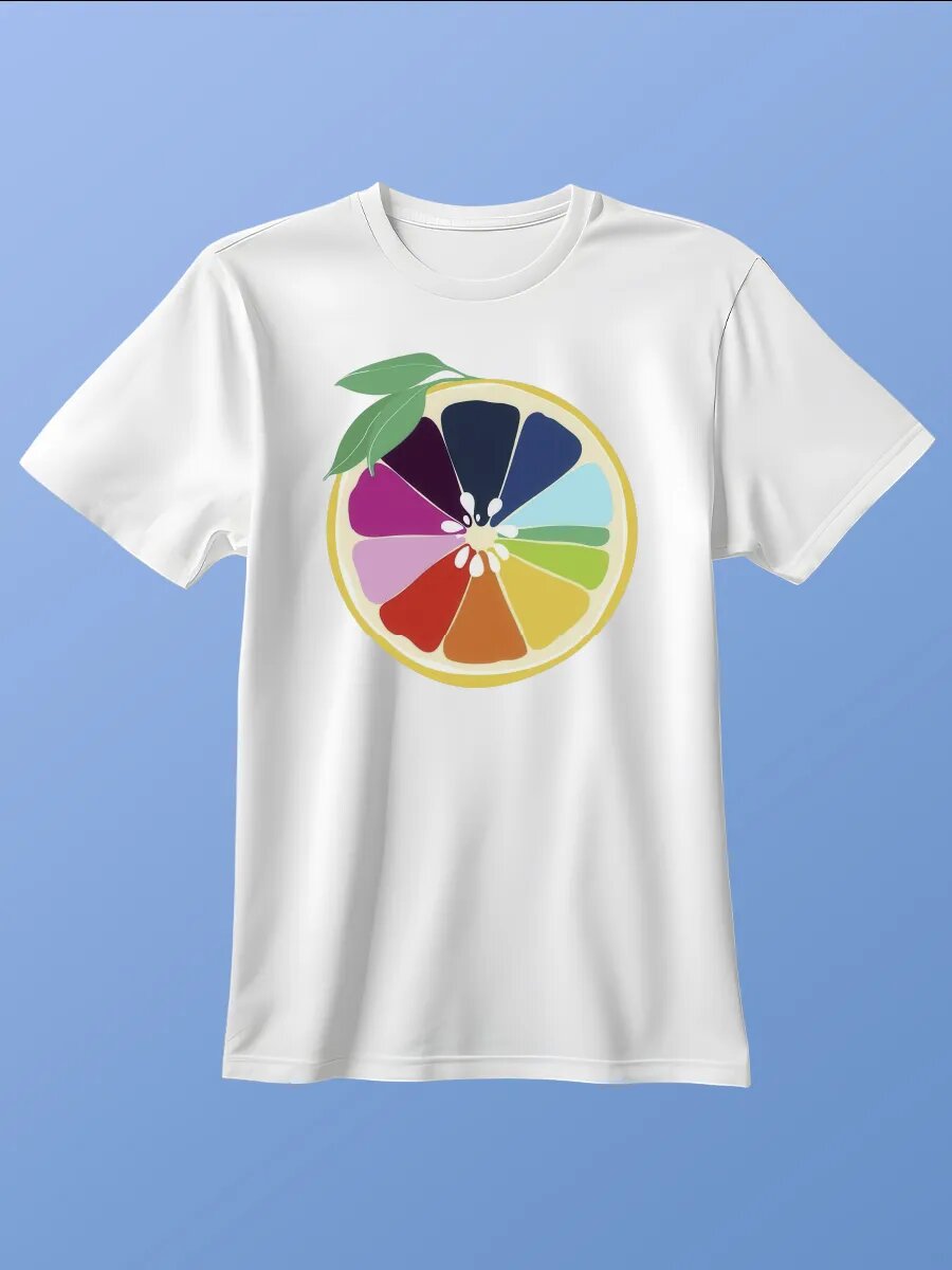 Футболка с абстракцией фрукт