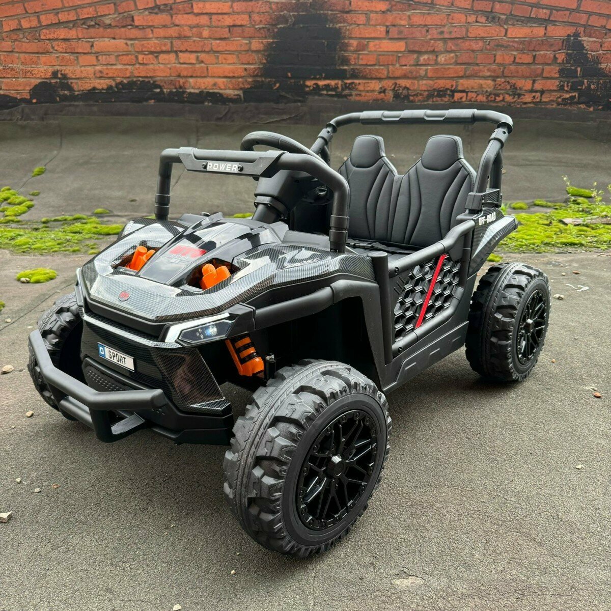 Детский электромобиль Багги AHL015 2WD 24V, карбон, задний привод