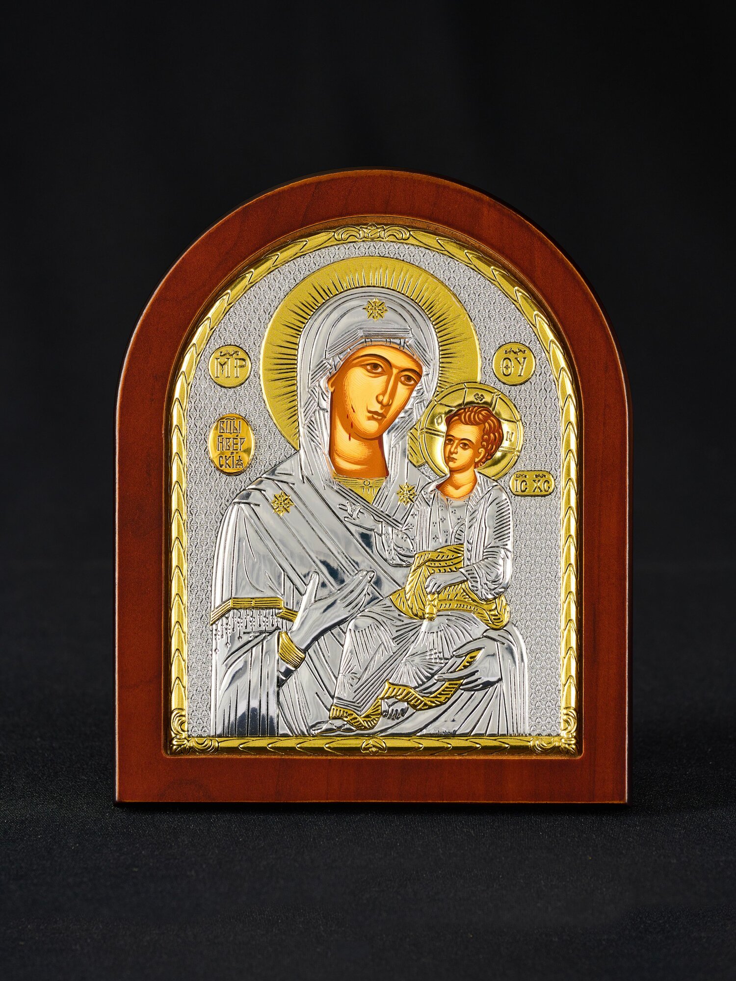 Икона Silver Axion "Иверская Божия матерь", 18x14,5 см, в подарочной упаковке