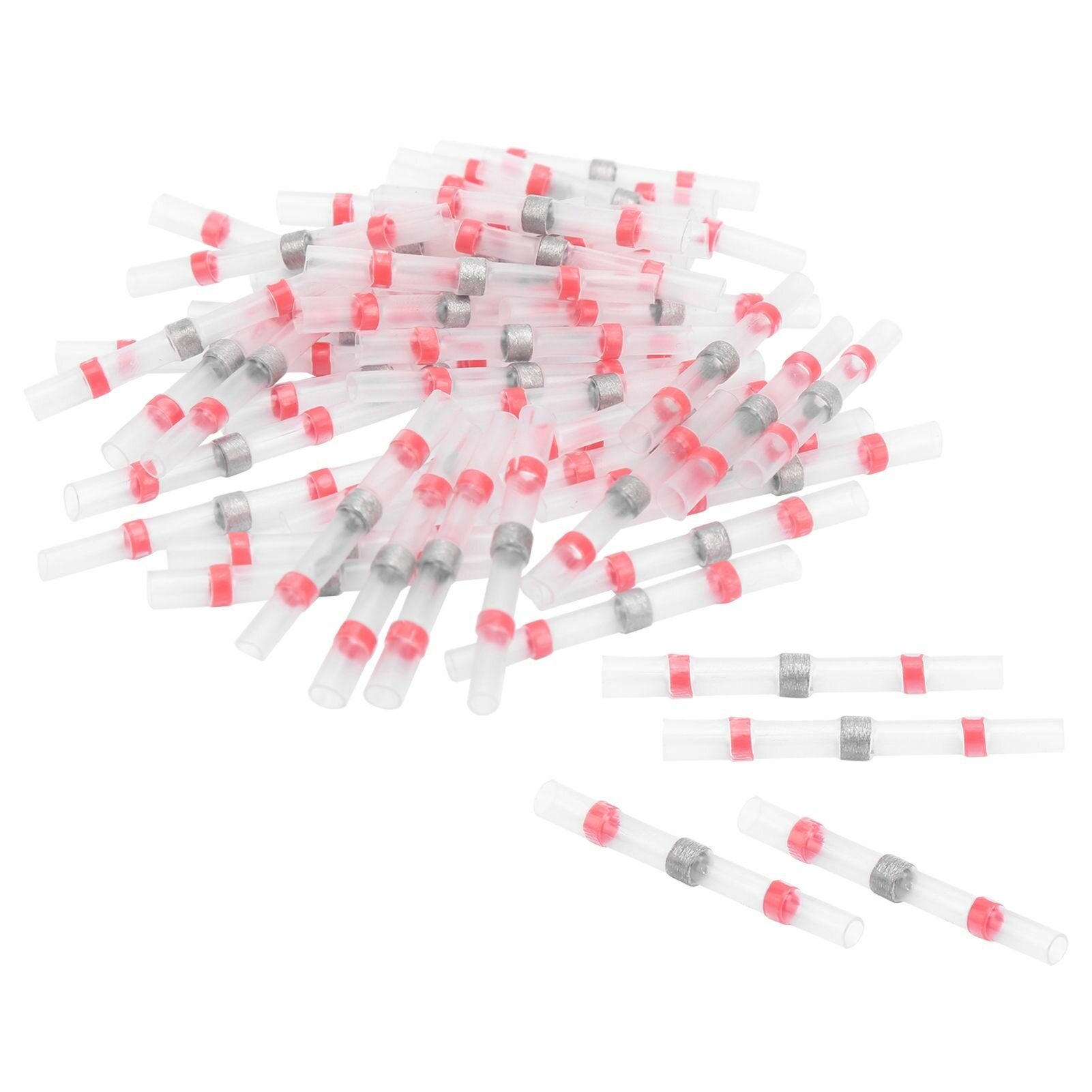 50 шт. SSTS21 водонепроницаемые соединители для паяных проводов термоусадочные стыковые соединители