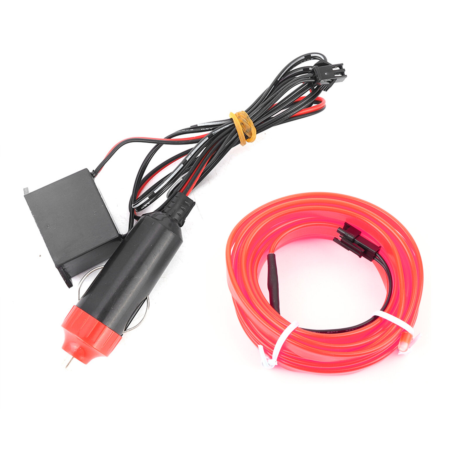 Автомобильная декоративная световая полоса для внутреннего освещения (EL), 4 м, красная.