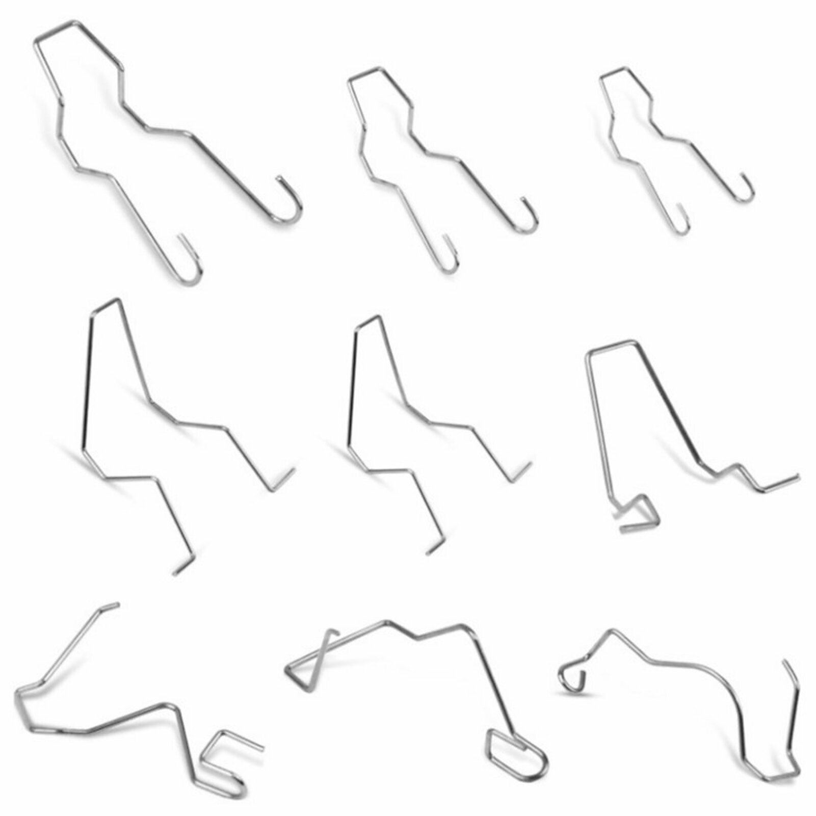 9 шт. Клипсы-Пружины для Зафиксации Ламп, Крепления для Фары Автомобиля, Стainless Steel, для H1 H3 H4 H7, Размеры: 6.3cm,6cm,5.6cm,7.9cm,4.2cm,5.1cm,5.5cm,4.3cm,4.9cm, Цвет: Серебристый