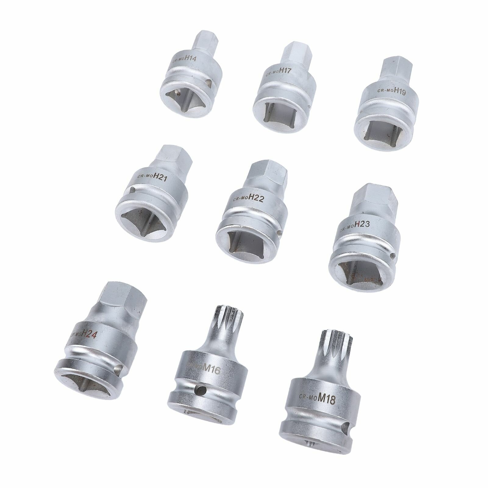 9 шт. 3/4-дюймовый ударный шестигранный гайковерт набор ударных головок Cr mo 14 мм до 24 мм шестигранное сверло M16 M18 набор головок шлицевых бит