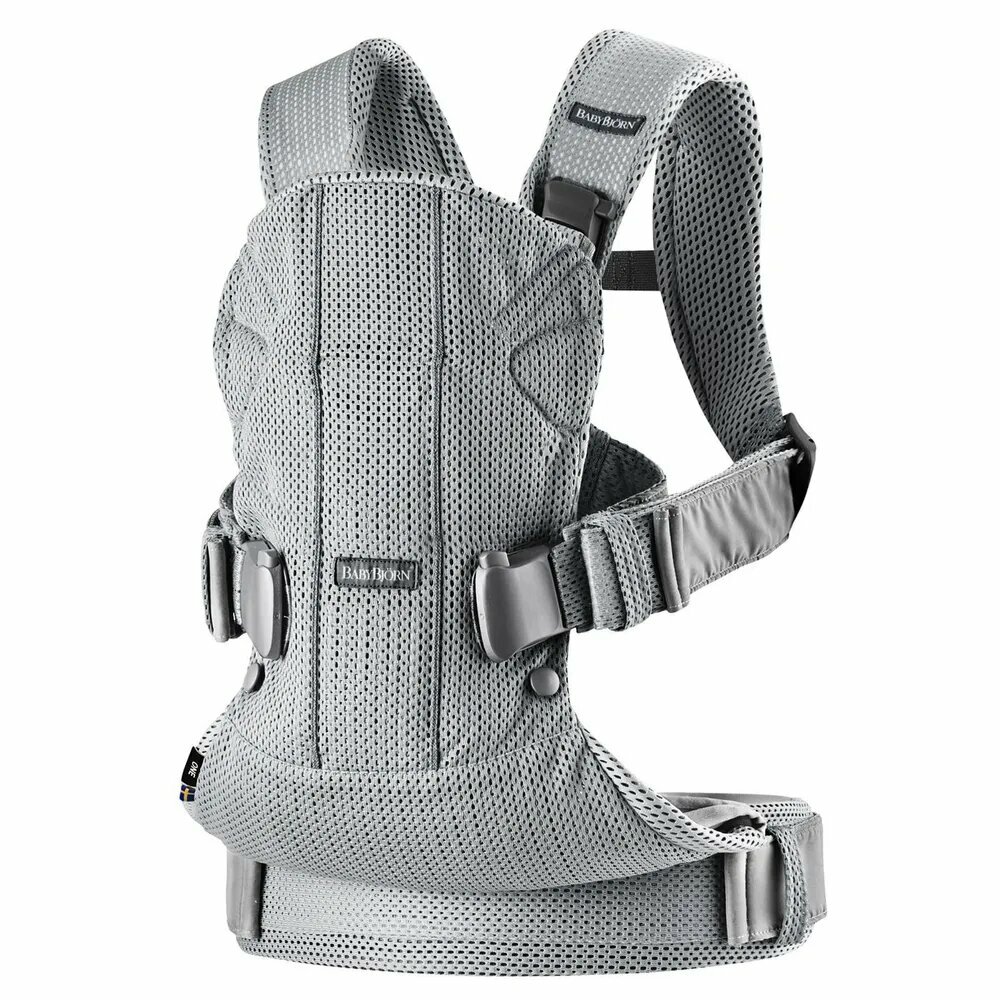 Слинг-эргорюкзак BabyBjorn One Air 3D Mesh для переноски ребенка с рождения и до 3 лет, 3 положения, светло-серый