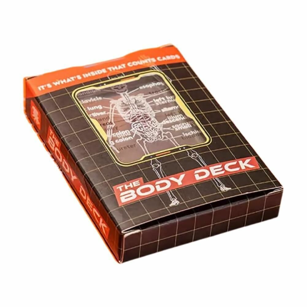 Игральные карты анатомии человека, водонепроницаемые, прозрачные, игра для вечеринки
