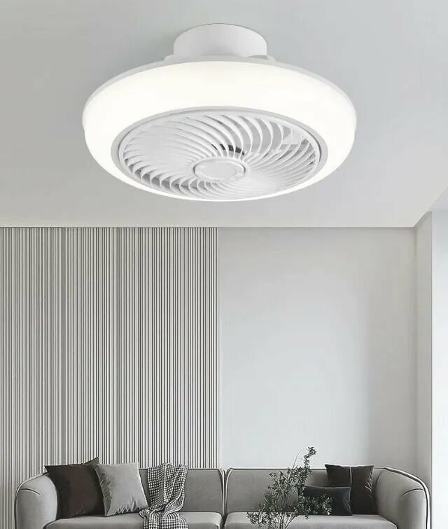 Скандинавская LED лампа макарон для спальни, столовой, гостиной, детская невидимая потолочная лампа-вентилятор для спальни, электрический вентилятор-люстра
