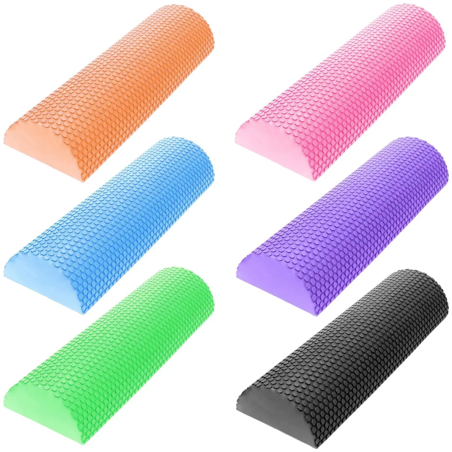 Полувалик массажный «Relax», 1 штука, 45х7.5 см, для фитнеса, разноцветный принт