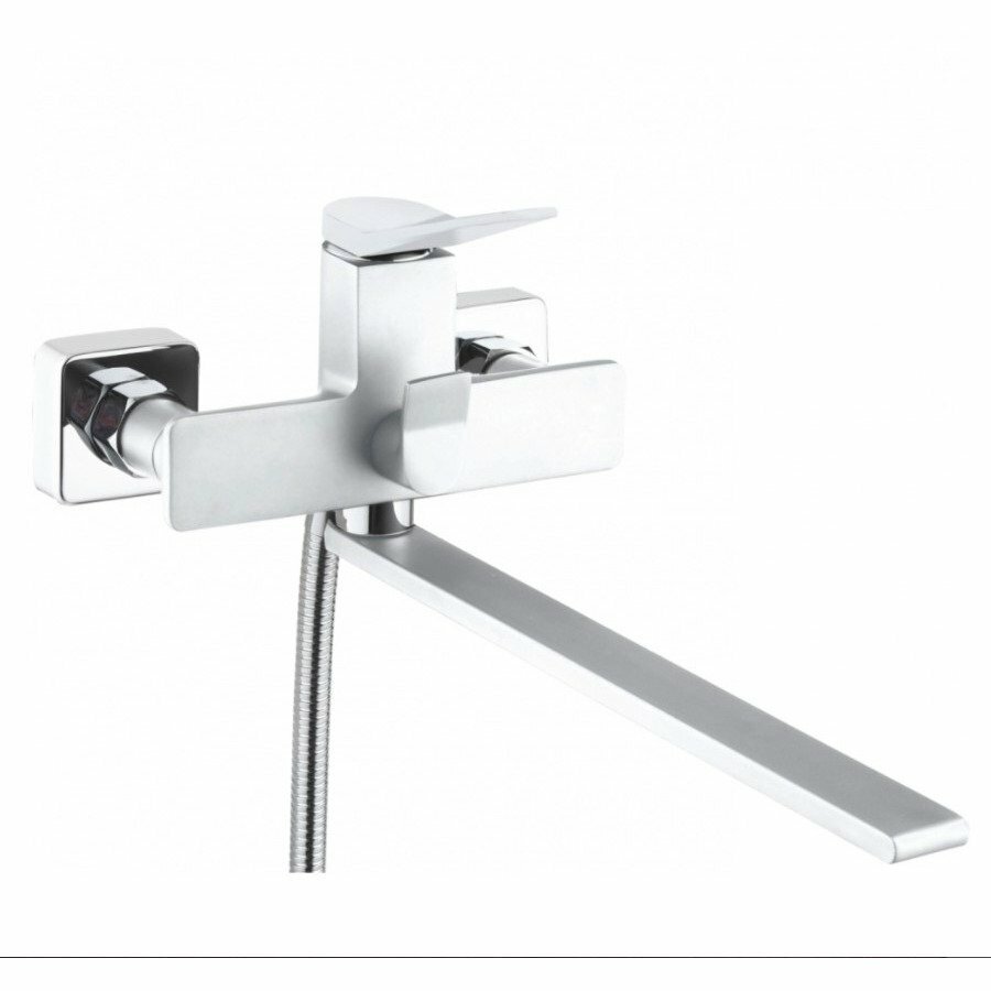 Смеситель Hansen HL22099-F для ванны однорычажный с высоким изливом хром и белый Германия