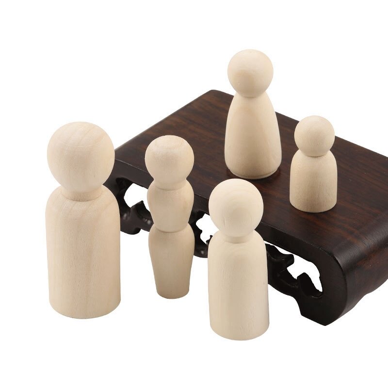 40 шт. 32 мм/43 мм/53 мм/65 мм/58 мм Неограниченные формы Природа Деревянные куклы Краска Декоративные DIY Куклы-прищепки Детские каракули