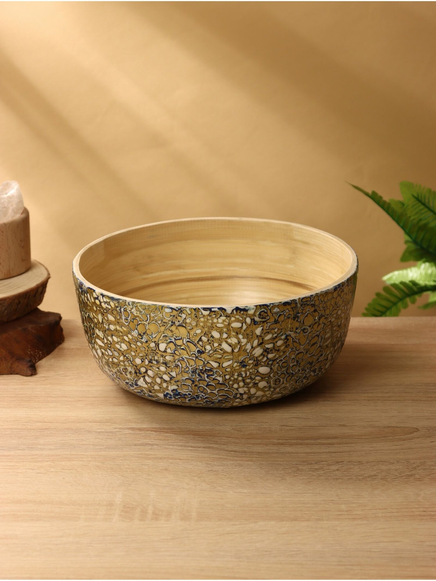 Салатник бамбуковый, 25х25х11 см / посуда для салатов и закусок / экологичная кухонная посуда