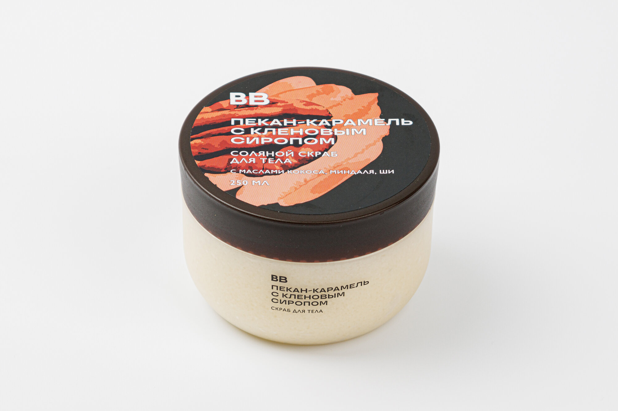 Скраб для тела соляной "Пекан-карамель с кленовым сиропом", 250 мл