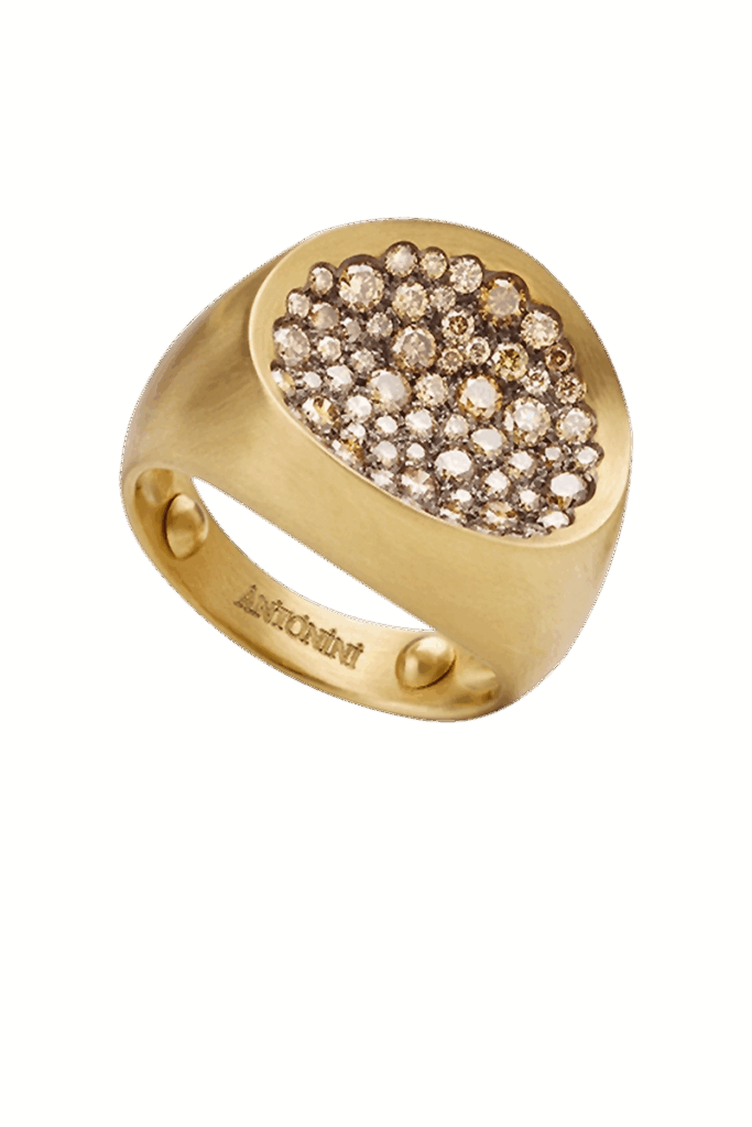 Кольцо, желтое золото, 750 проба, бриллиант