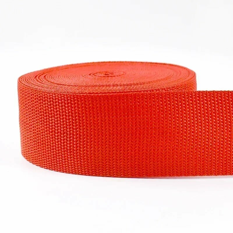 Meetee полипропиленовая нейлоновая лента 20-50 мм 5 метров Red, 50mm