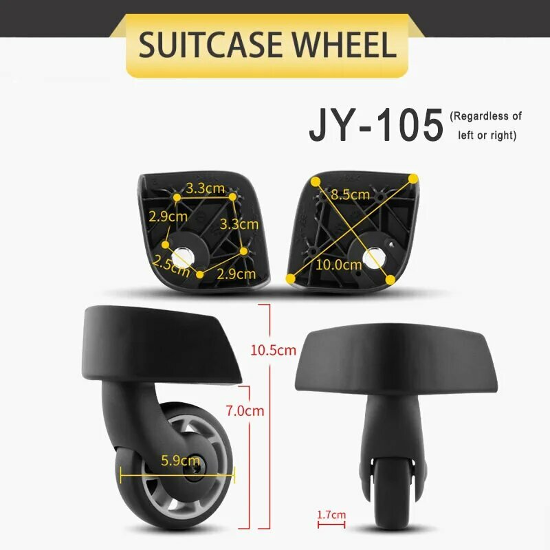 Подходит для Samsonite Wheel JY-105 JY109 JY-106, нагрузка на чемодан, Сменные аксессуары для колес JY105-1 wheel