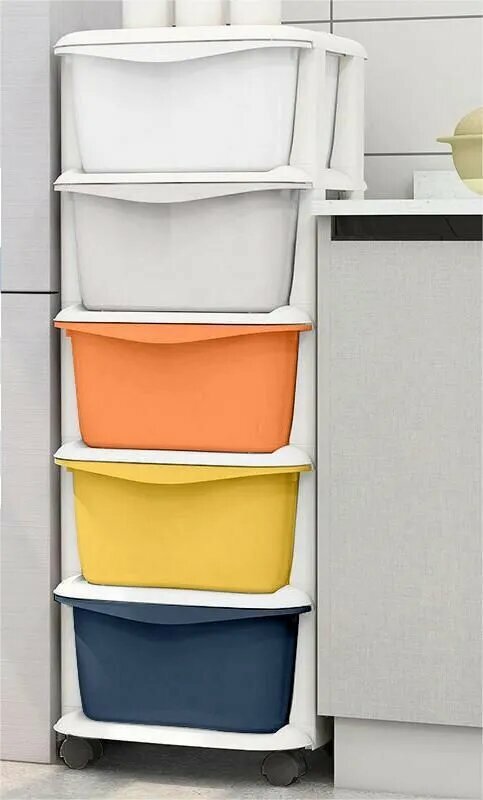 Комод для игрушек длина 37 см, ширина 36 см, высота97.5 см, секции: 5 , шт.