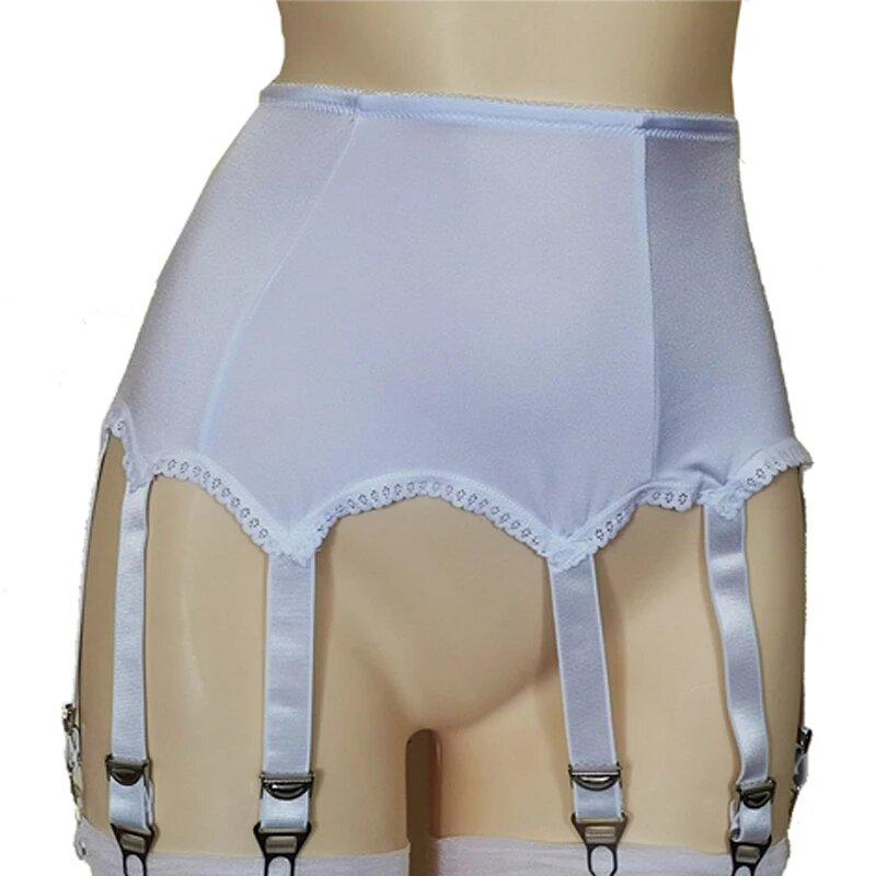 FUNKLOUZ Женский пояс-подвязка 8 пряжек черный Голубой, S, 826 white