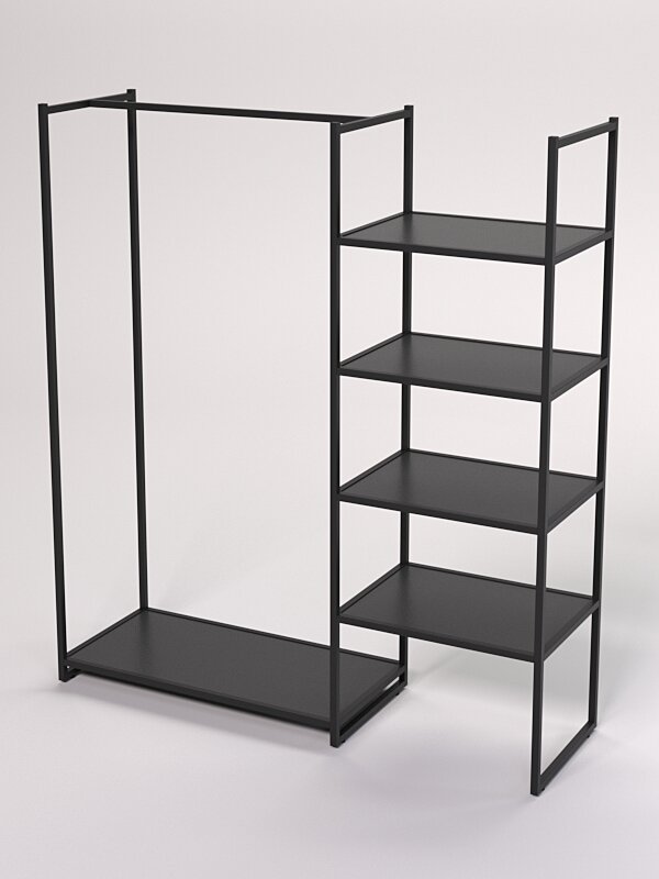 Стеллаж "Стронг" №31 в стиле лофт, Черный. Производитель товара - компания Westcom.