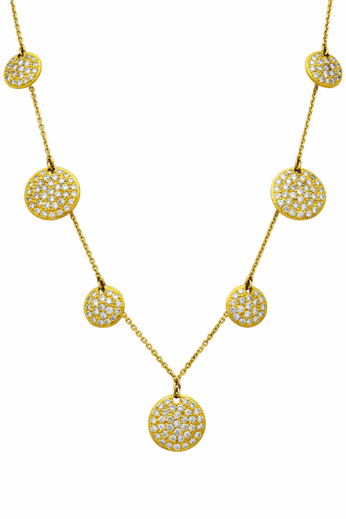 Колье, желтое золото, 585 проба, бриллиант