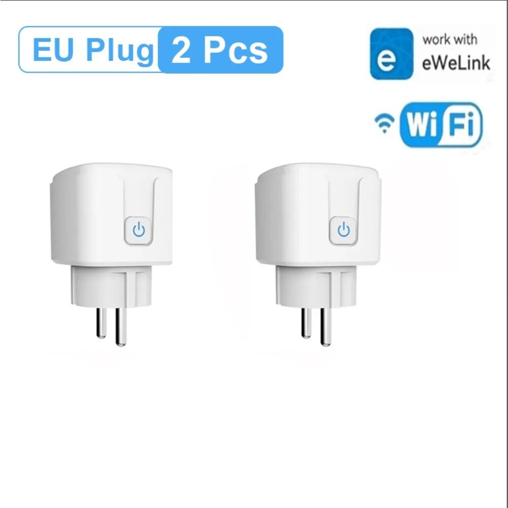 Смарт-розетка CBE Tuya 16А Ewelink WF eu 2PCS