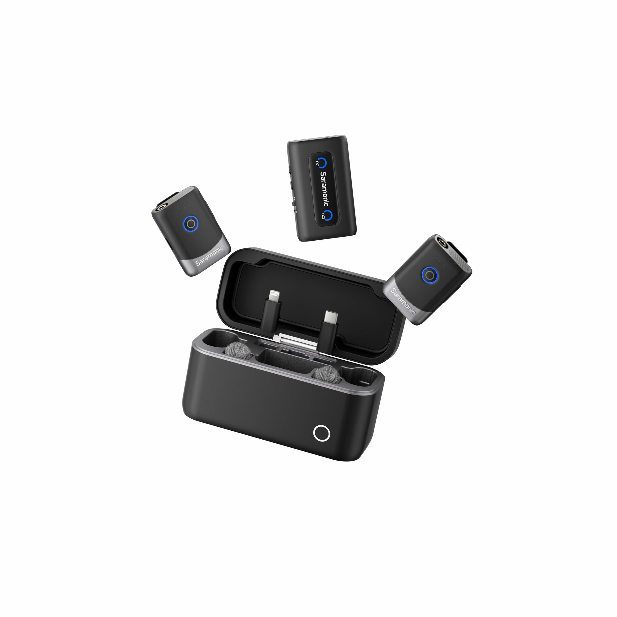 Радиосистема Saramonic MIX универсальная, приемник и 2 передатчика с кейсом-зарядкой и переходниками