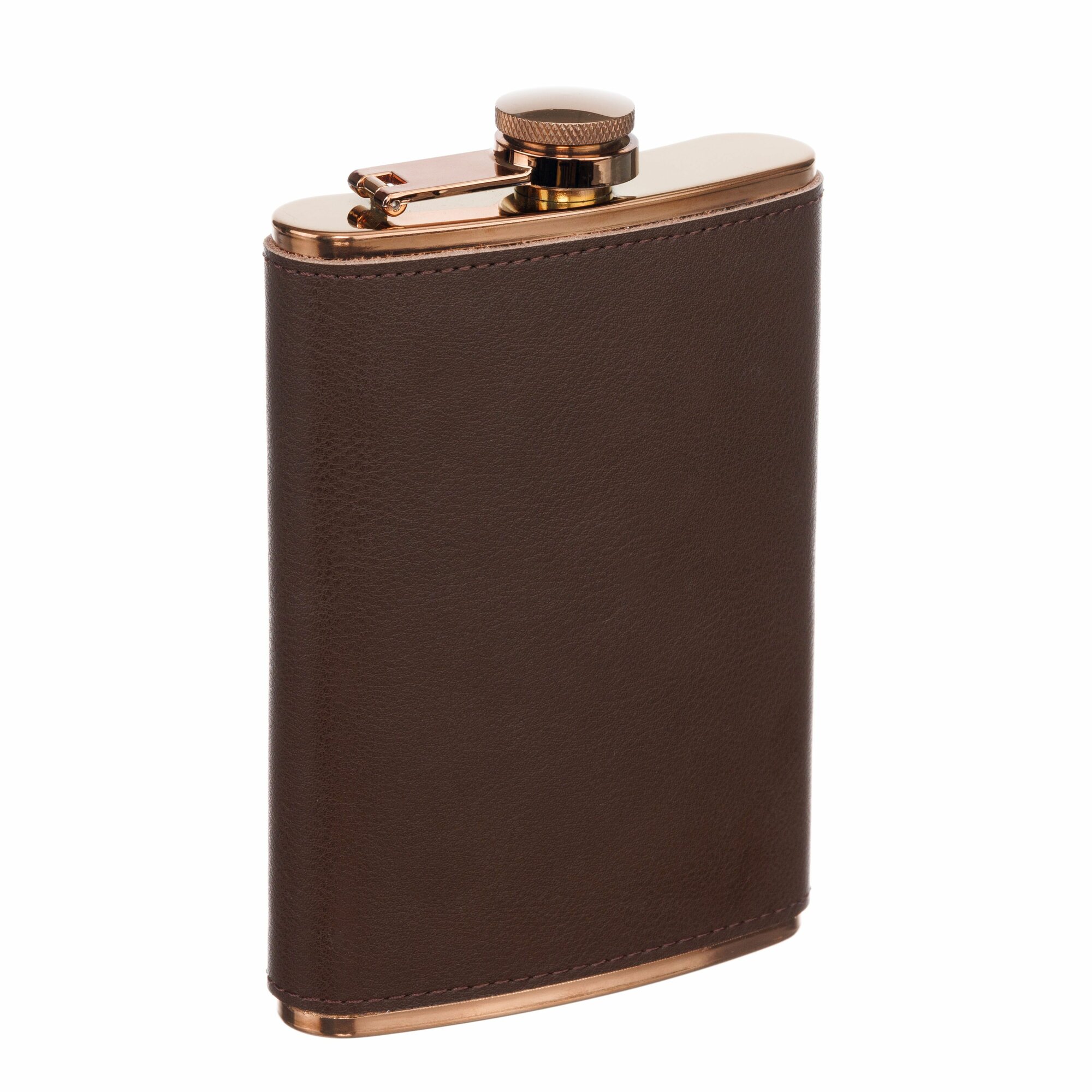 Фляга для алкоголя воды походная S.Quire 0,24 л, коричневая