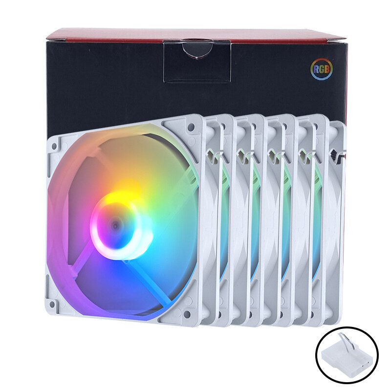 Вентилятор охлаждения с пятью блоками, большой бесшумный светодиодный настольный вентилятор диаметро