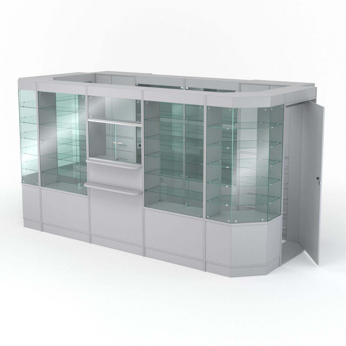 Комплект мебели для Аптек №2, Серый. Производитель товара - компания Westcom.