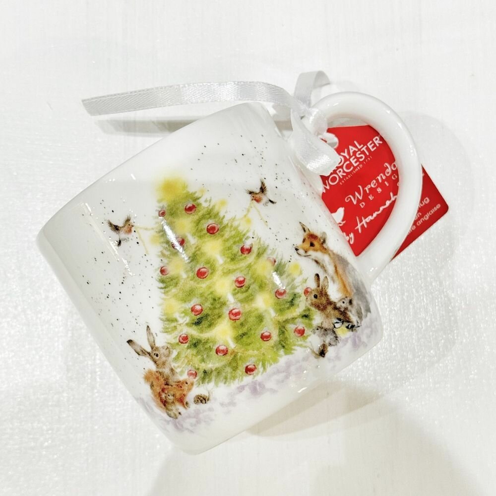 Кружка Royal Worcester "Oh Christmas Tree", костяной фарфор, 310мл, белая