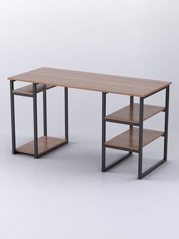 Стол "Стронг" №7 левосторонний в стиле лофт, Орех. Производитель товара - компания Westcom.