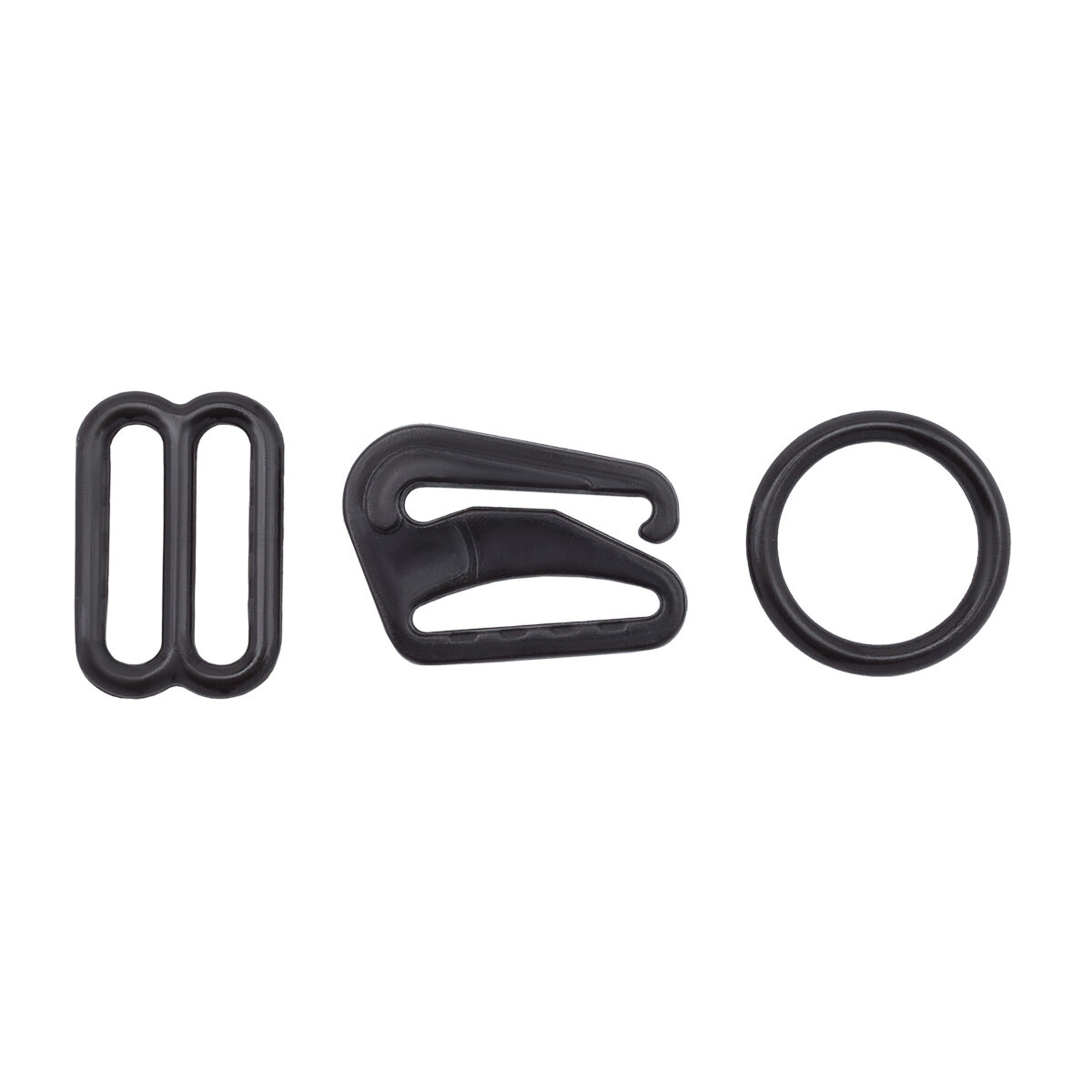 Набор фурнитуры для бюстгальтера, цвет 111 шоколадный (кольцо 12 мм- 4 шт, регулятор 14,5 мм- 4 шт, крючок 15 мм- 4 шт)