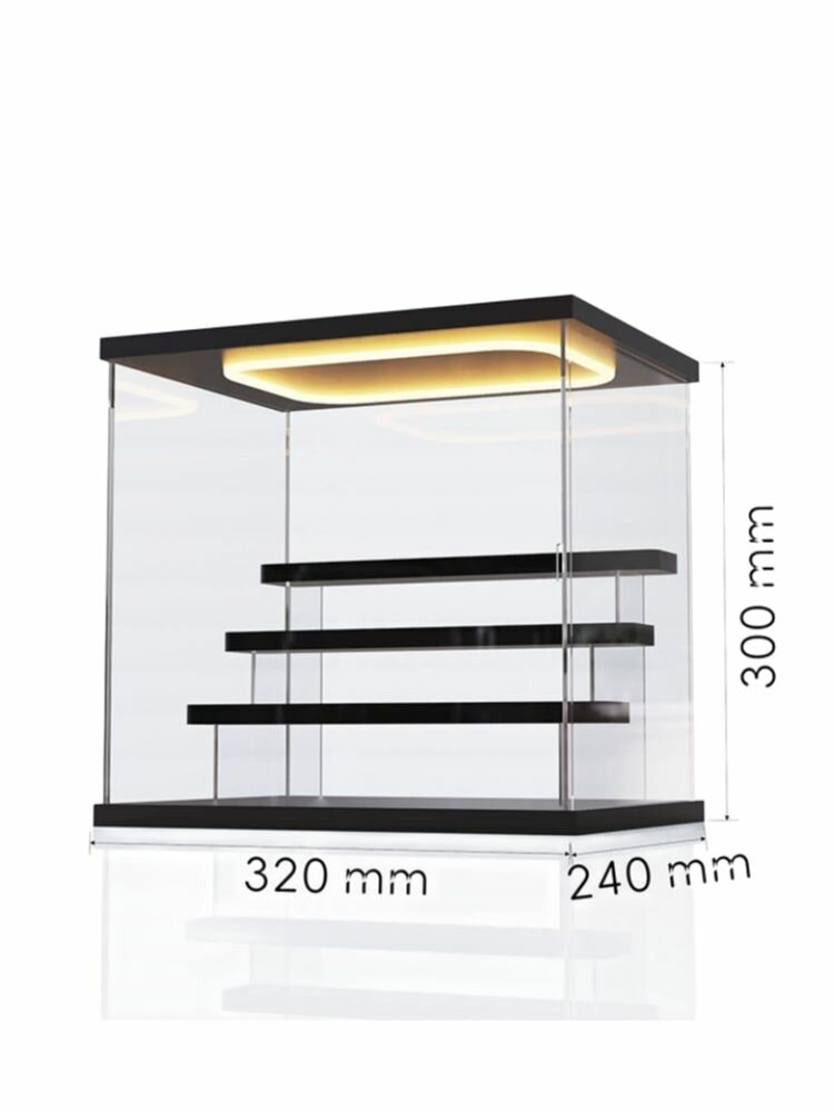 Витринный шкаф, акрилик, прозрачный, для хранения, 30x32x24 см