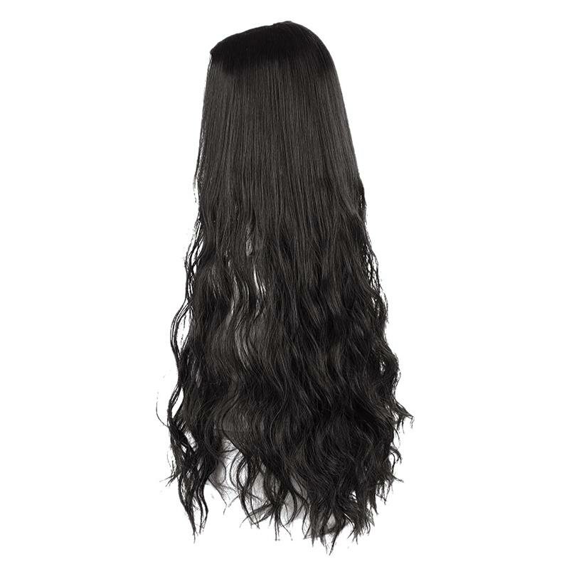Длинный волнистый кудрявый U-образный полупарик для женщин, натуральные женские длинные парики, термостойкие синтетические искусственные волосы, накладной парик для волос, черный