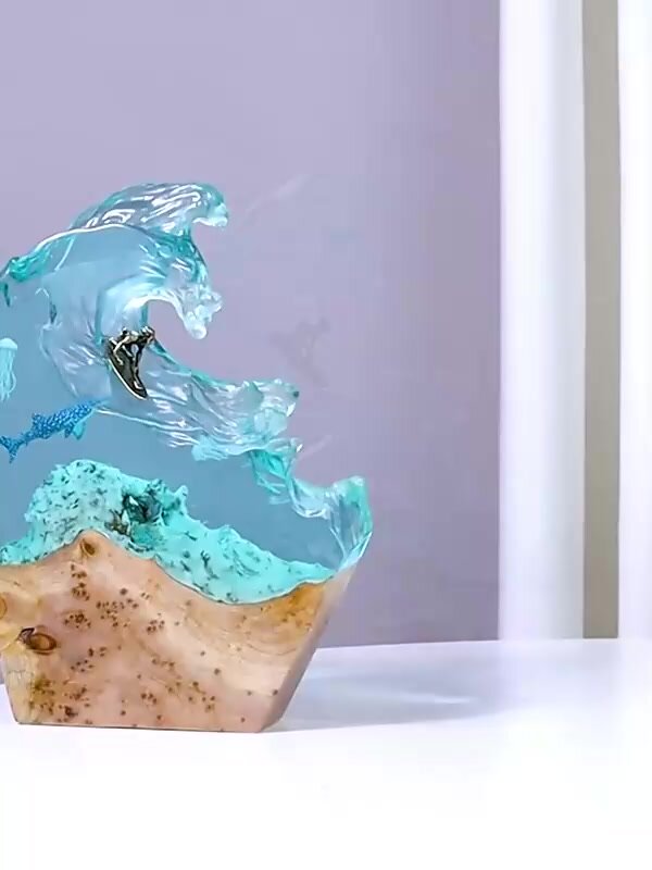 Ночные светильники из смолы, морские обитатели и серфингисты 16.5*20*3.5cm