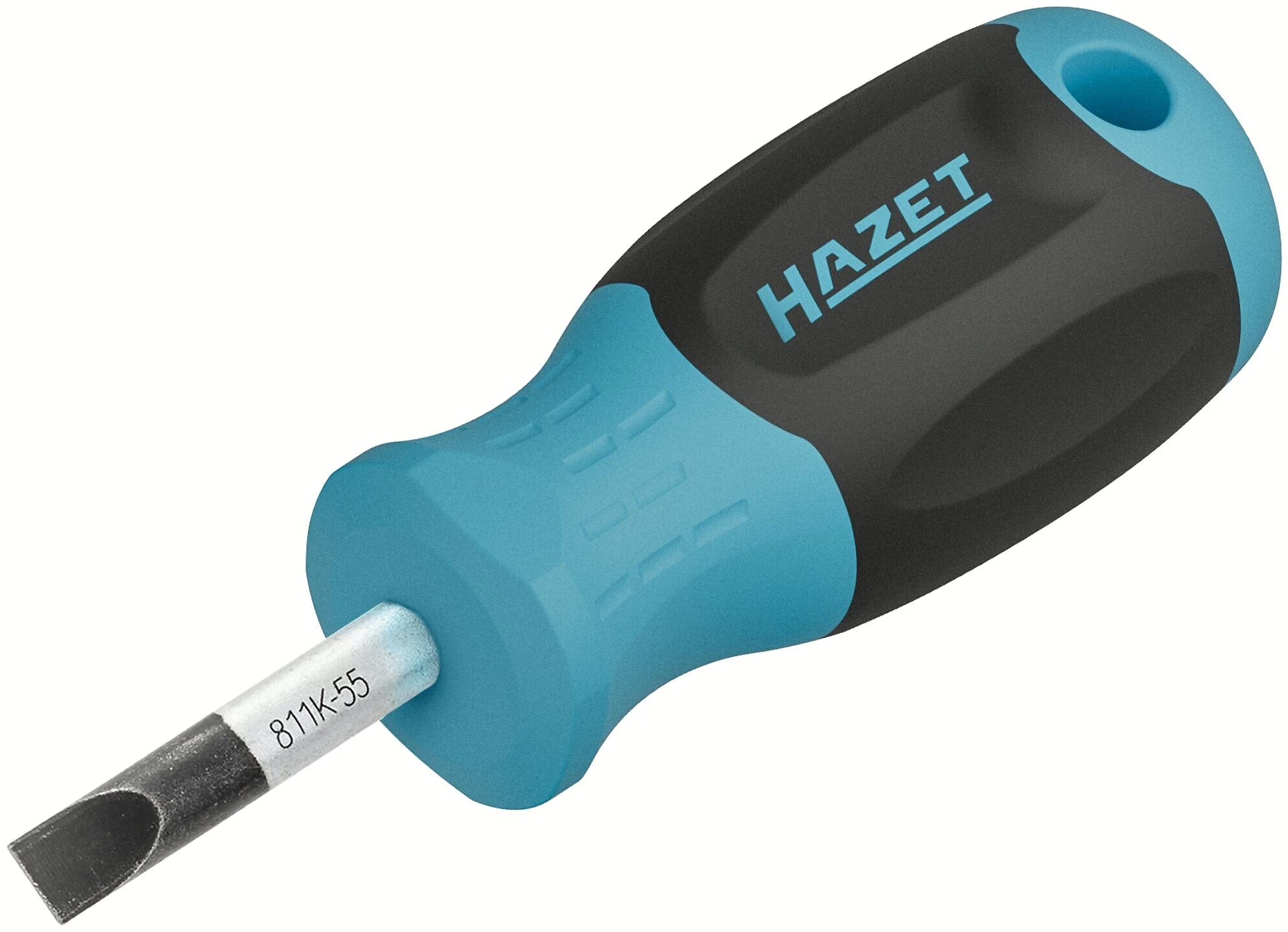 Отвертка короткая 1 х 5,5мм, прямой шлиц, Германия HAZET 811K-55