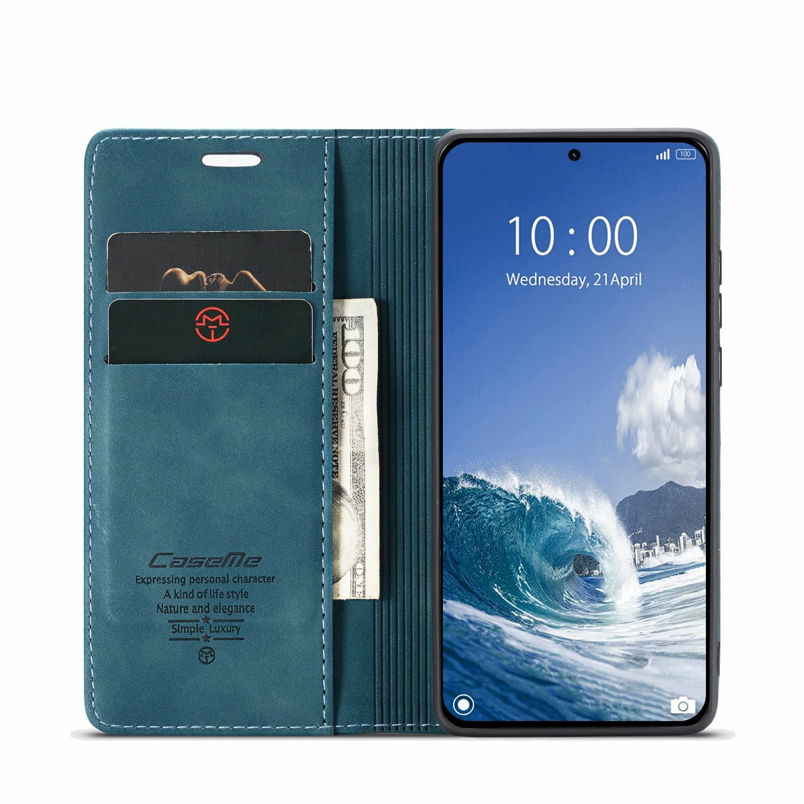 Чехол-книжка CaseMe Matte Xiaomi 14T зеленый