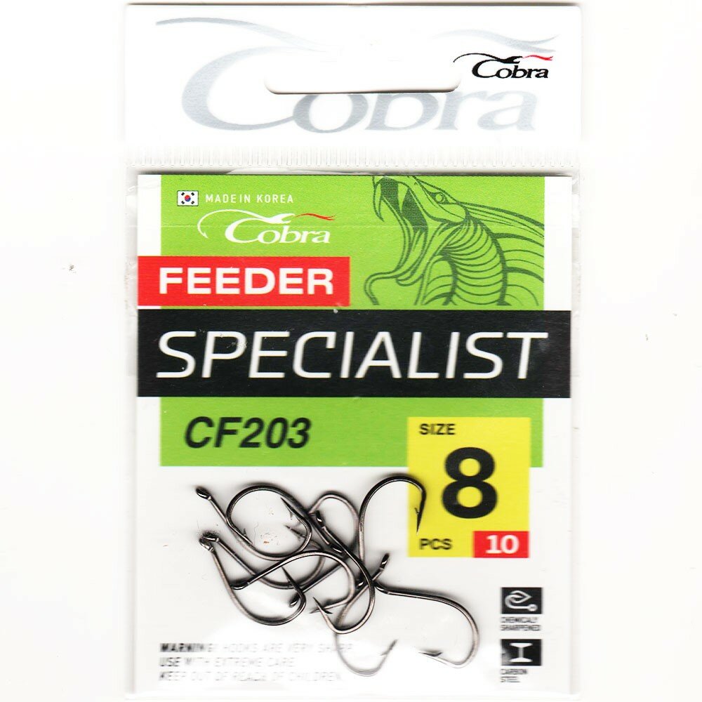 Крючки Cobra FEEDER SPECIALIST CF203 #008 (уп. 10 шт.)