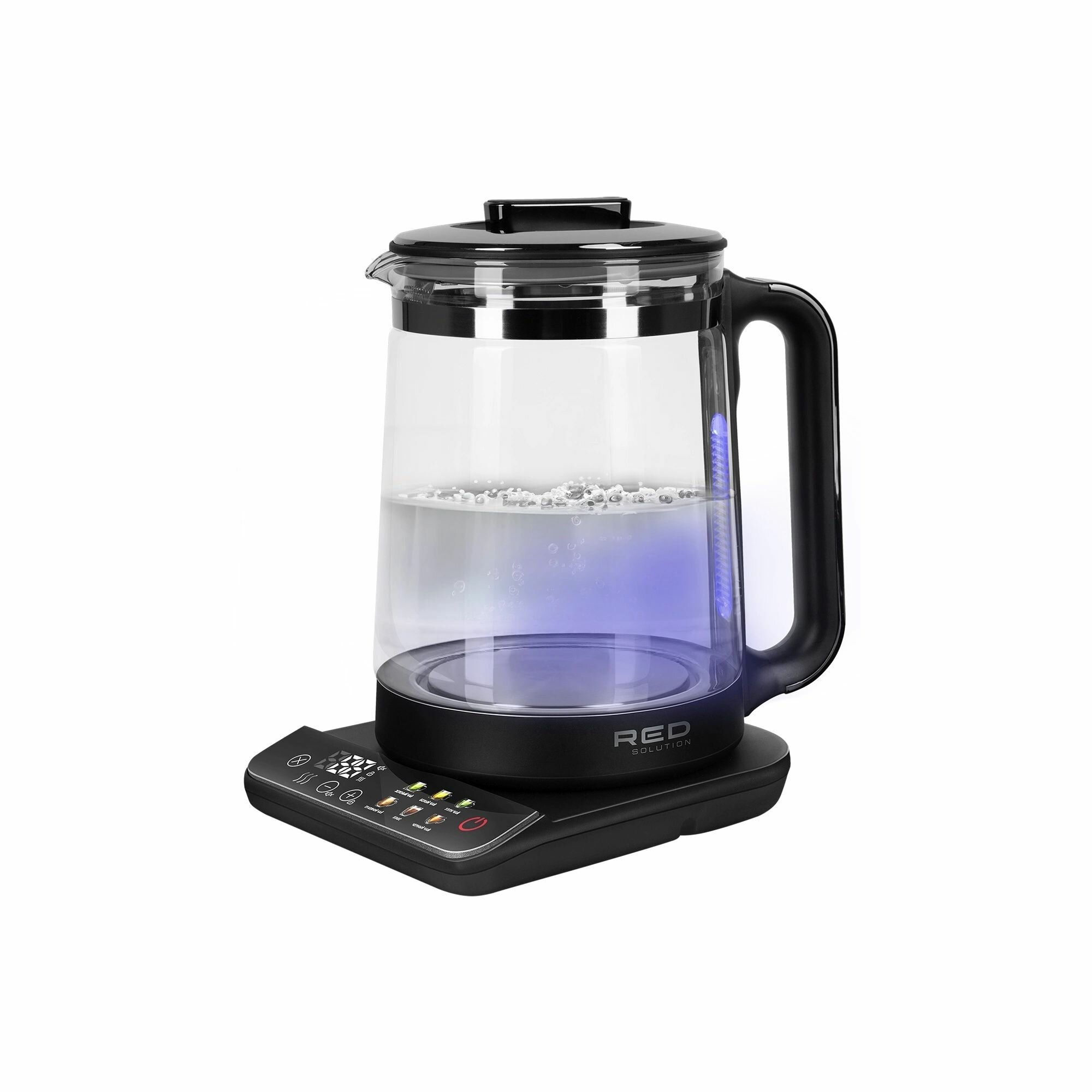 Чайник Red Solution KG1330D 2л. 2000Вт прозрачный/черный (пластик/стекло)