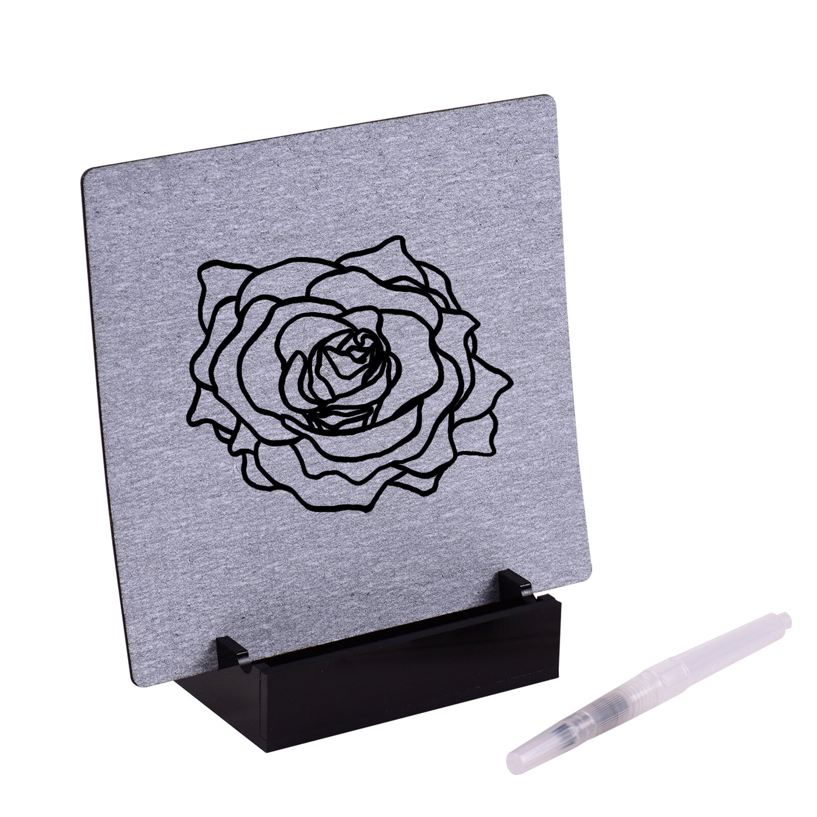 Reusable Buddha Board Artist Paint with Water Brush & Stand Release Pressure Relaxation Meditation Art Mindfulness Relaxing Gift for Children Students Teenagers Adults Drawing Painting Writing