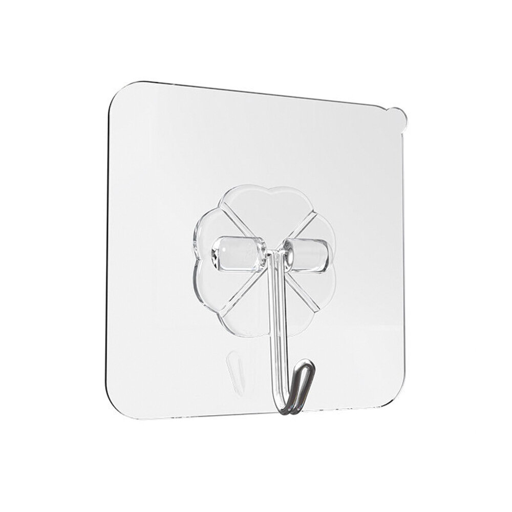 Кухонные ванные крючки без гвоздей клеевые крючки для двери прочные крючки клеевые прочные грузоподъемные стены без гвоздей Один голый оцинкованный крючок размер 60*60 мм упаковка 70*70*40 мм вес 9 г